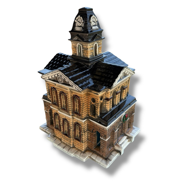Decor | Holiday | Vintage Lighted Ceramic Courthouse Building Byron ...